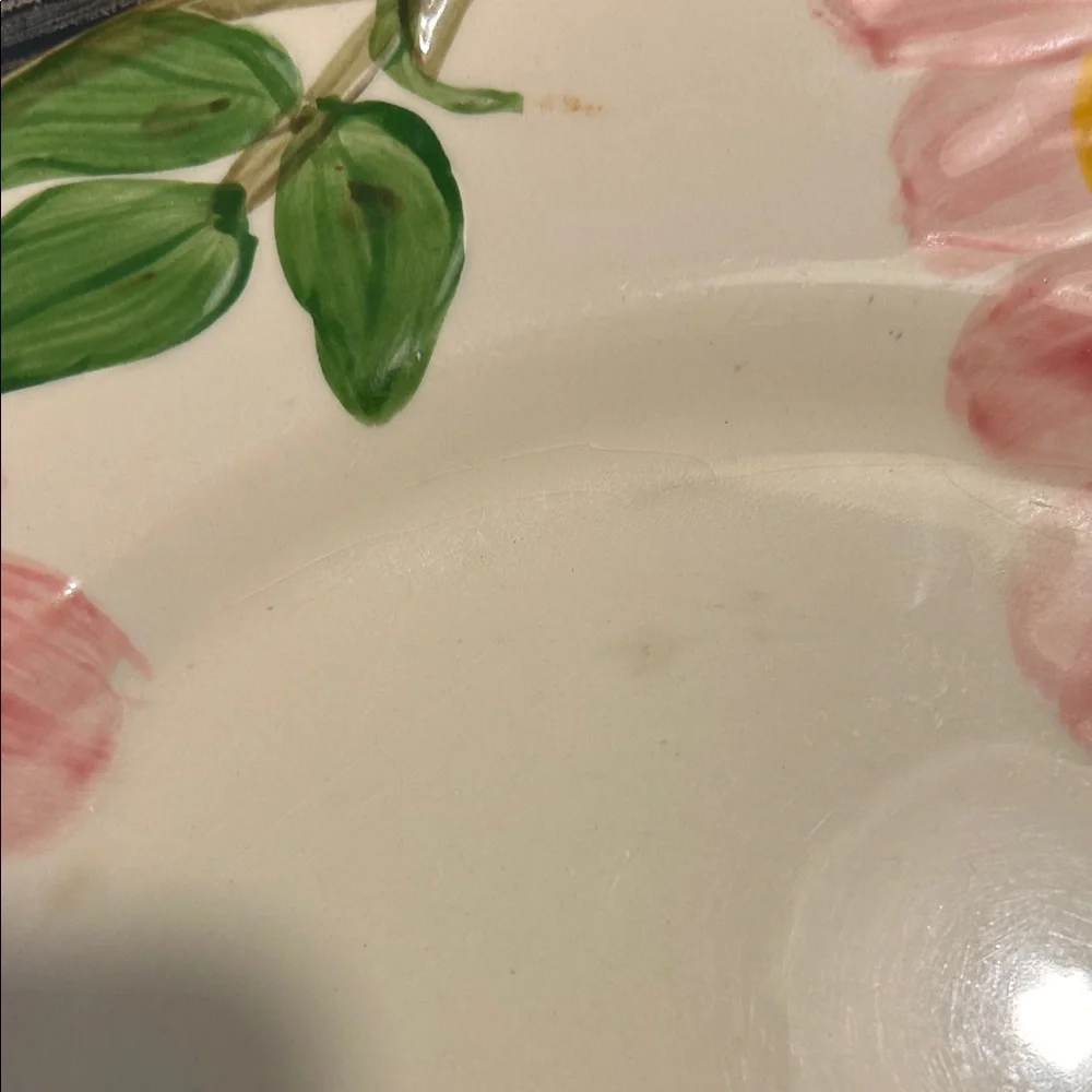 Fransican | Dining | 2 Handpainted Pink Floral Dinner Plates Fransican ...
